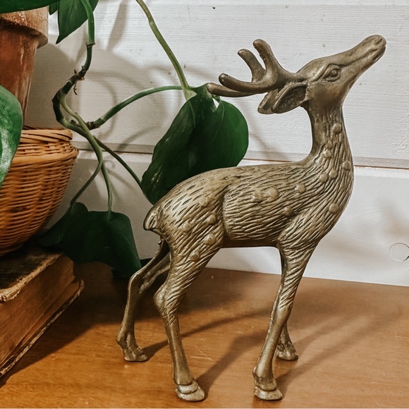 Accents | Vintage Brass Deer Figurine Mcm | Poshmark